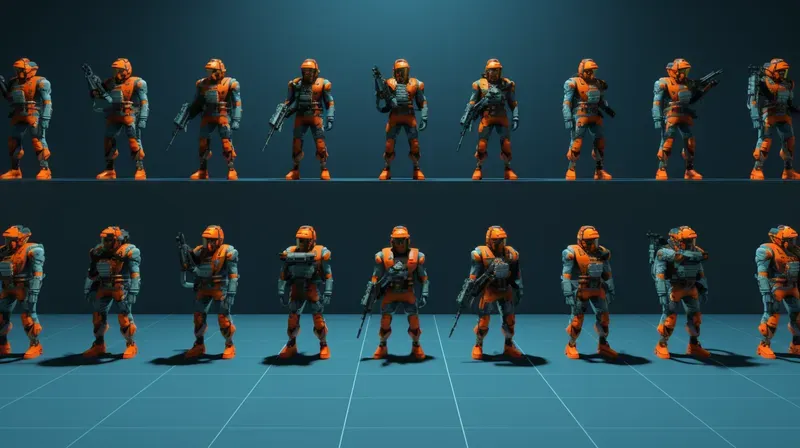 Character Design Sprite Sheets Midjourney Prompt | PromptBase