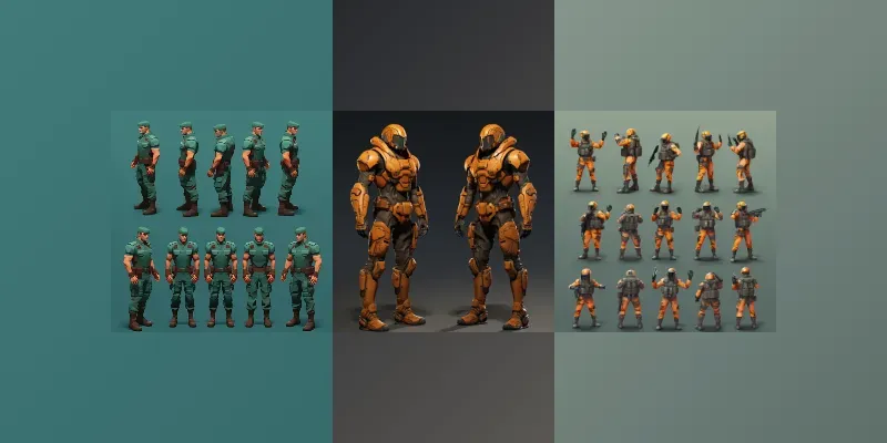 Character Design Sprite Sheets Midjourney Prompt | PromptBase