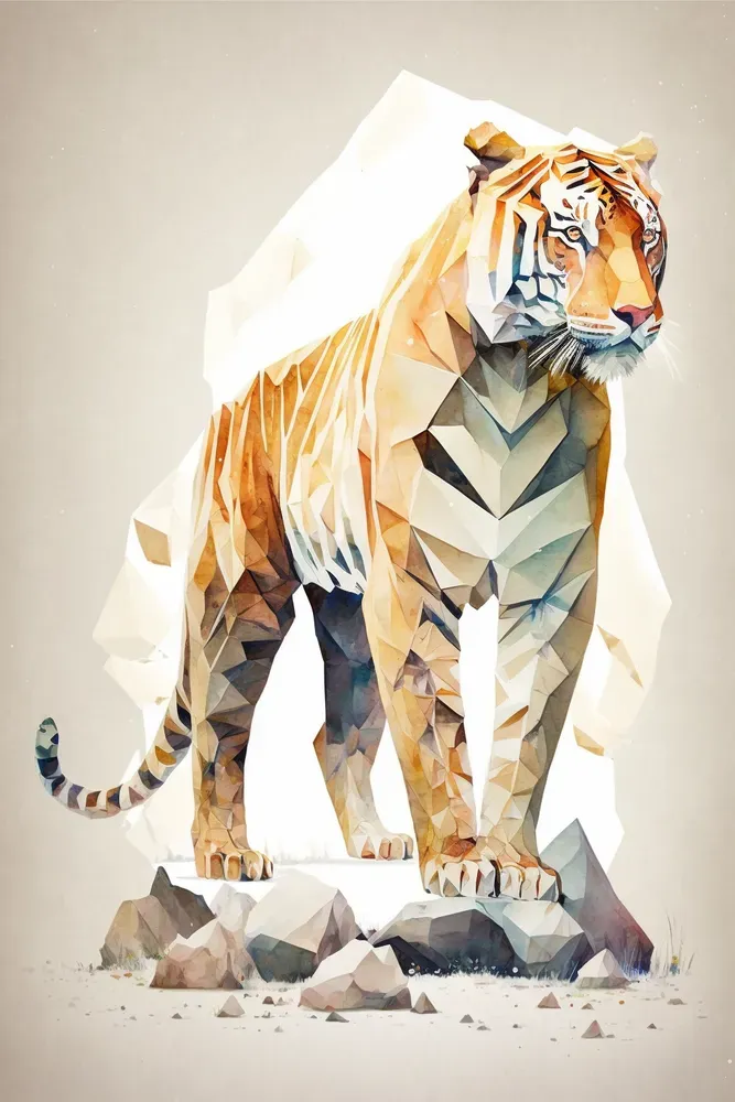 Low-poly Watercolor Animals Midjourney Prompt | PromptBase