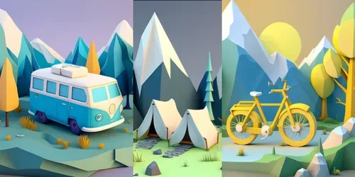 Charming Low Poly Scenes Midjourney Prompt | PromptBase