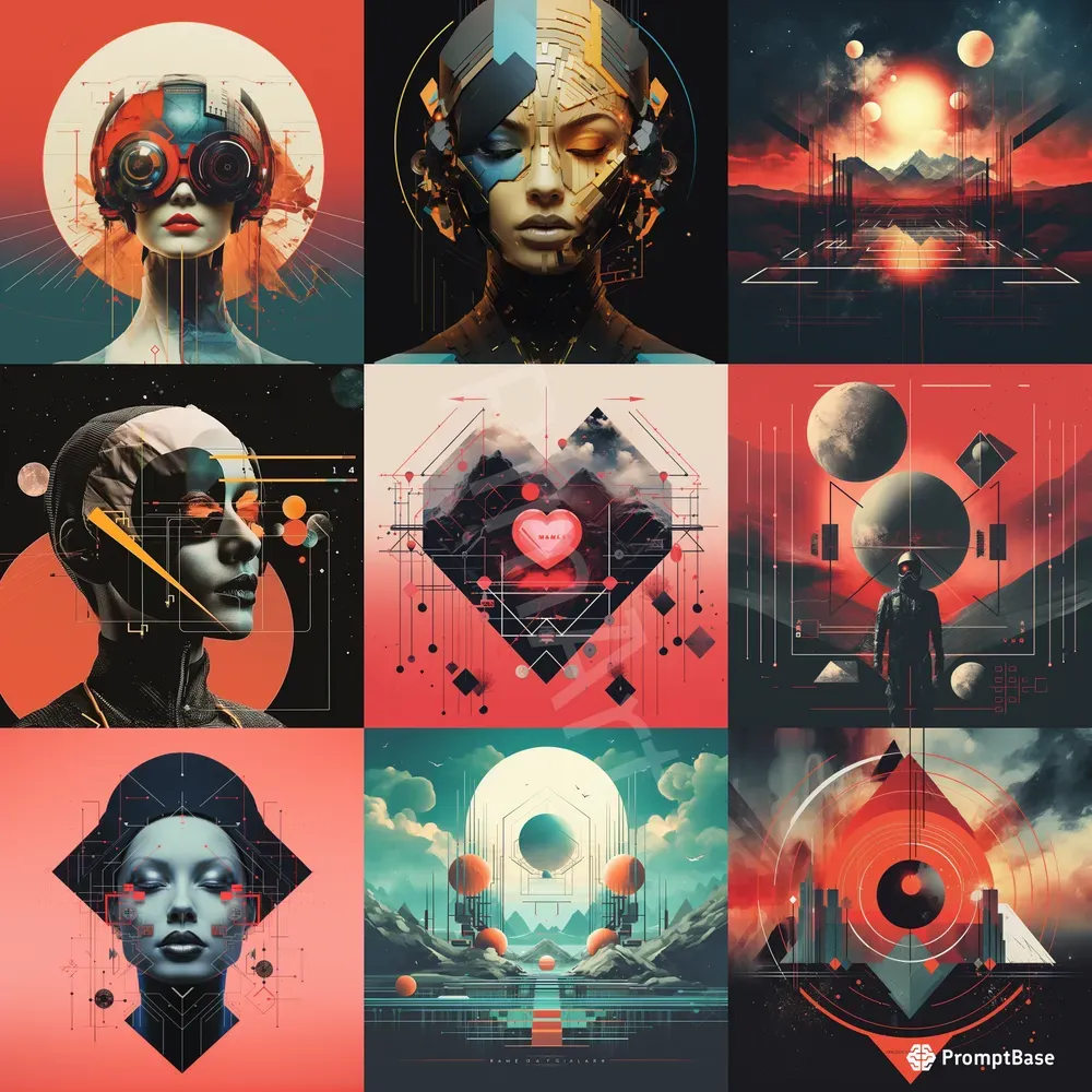 Futuristic Art Album Cover Style Midjourney Prompt | PromptBase