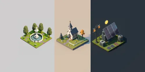 Isometric Art Game Assets Midjourney Prompt | PromptBase