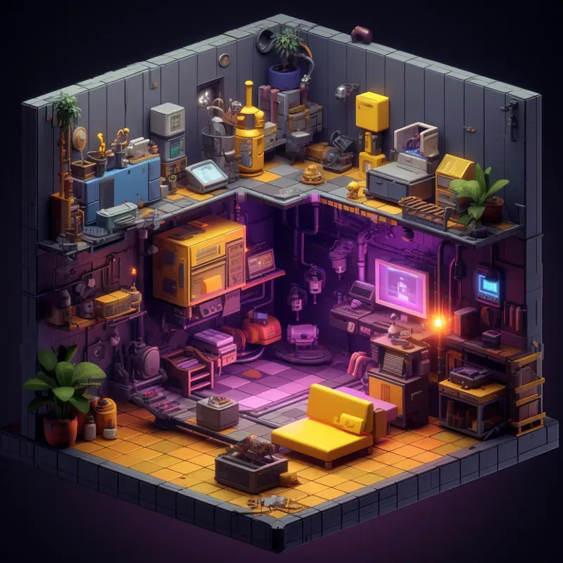 3D Isometric Game Assets Midjourney Prompt | PromptBase