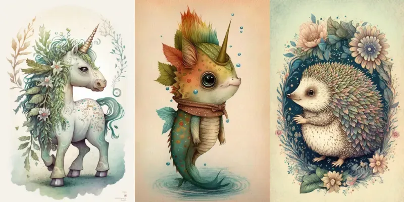 Cute Mythical Creatures Midjourney Prompt | PromptBase