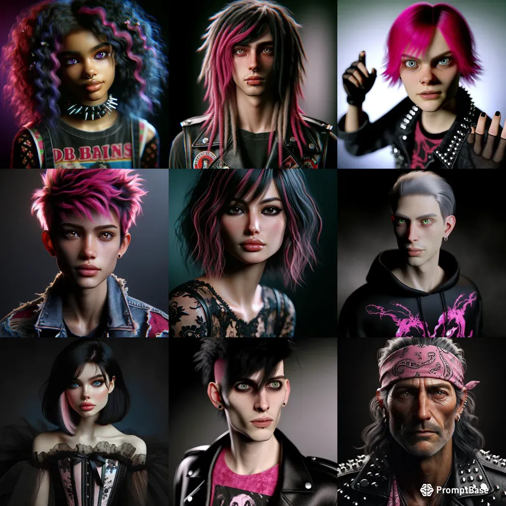 Cinematic Emo Personas DALL·E Prompt | PromptBase