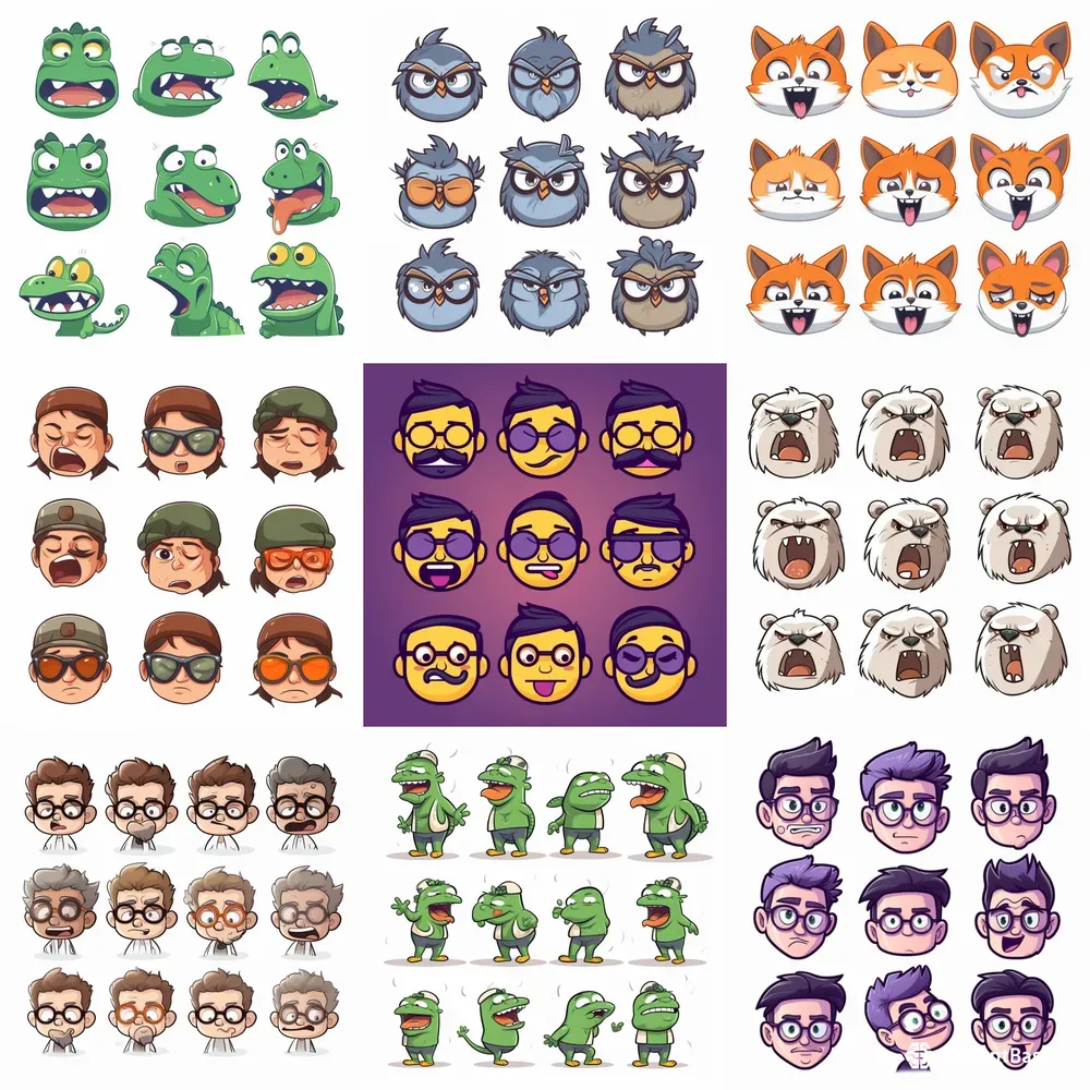 Simple Twitch Emote Illustrations Midjourney Prompt | PromptBase