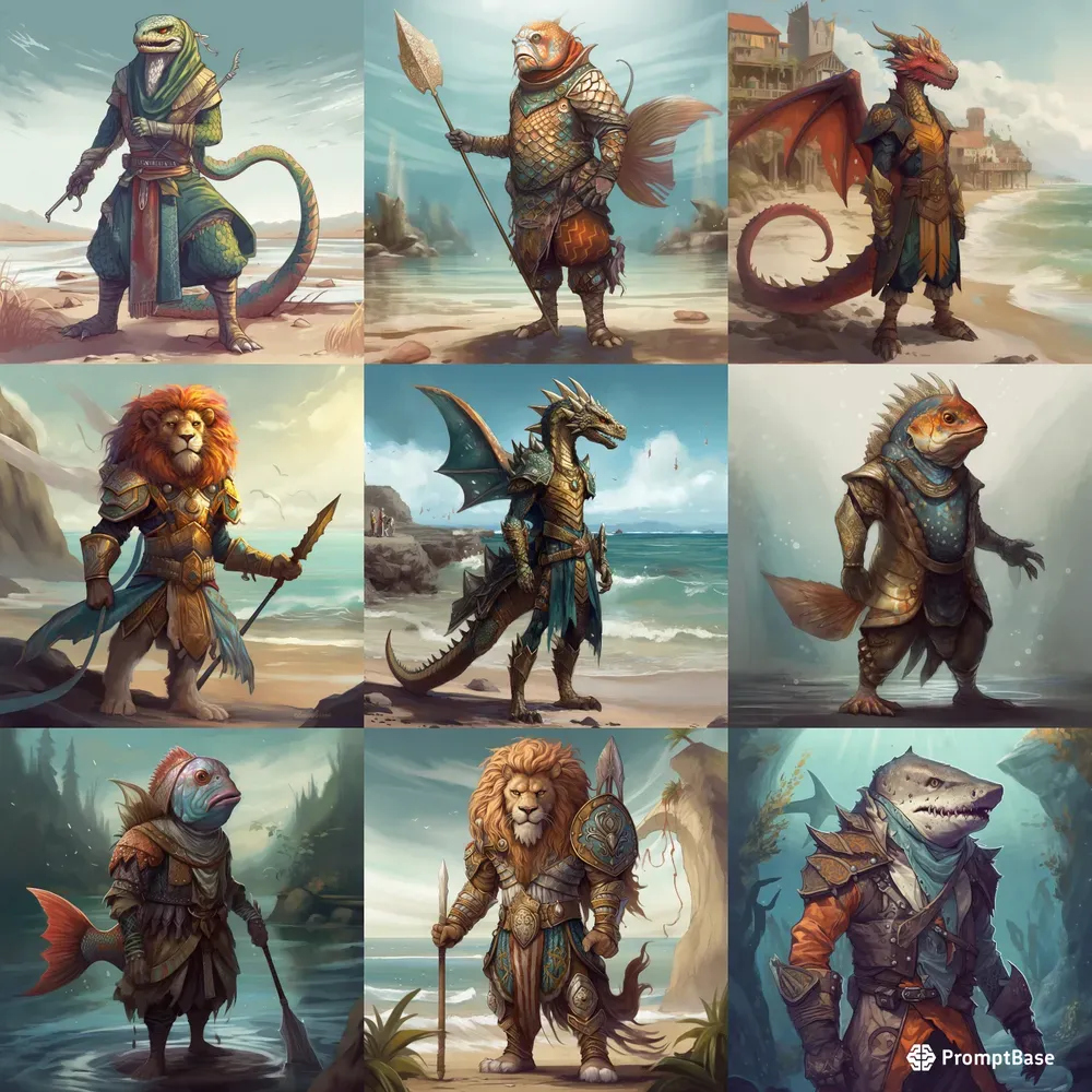 Humanoid Character Concepts Midjourney Prompt | PromptBase