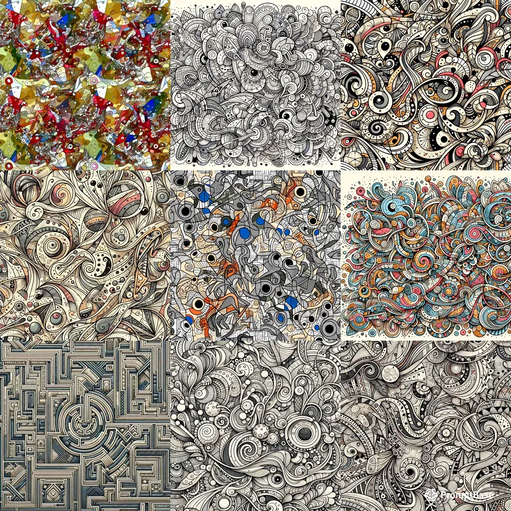 Endless Seamless Lines And Shapes Patterns DALL·E Prompt | PromptBase