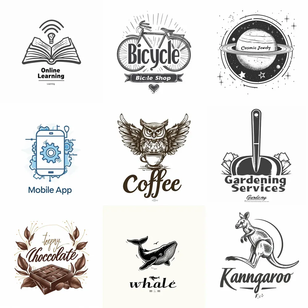 Simple Color Logo Designs Midjourney Prompt | PromptBase