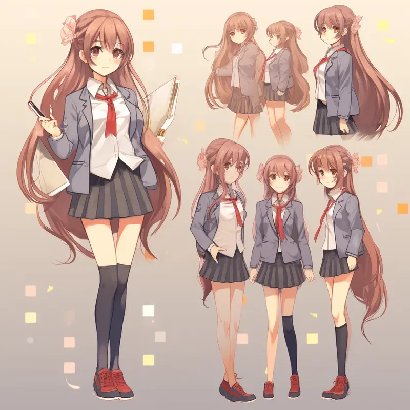 Visual Novel Character Sprites Midjourney Prompt | PromptBase