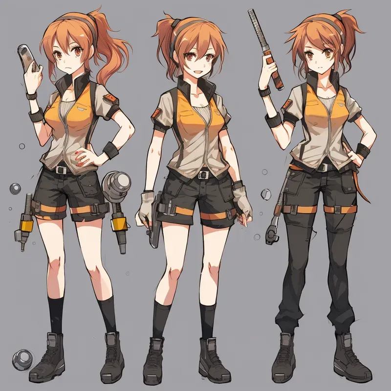 Visual Novel Character Sprites Midjourney Prompt | PromptBase