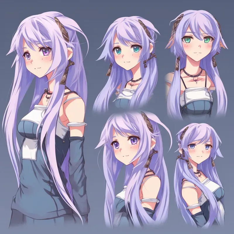 Visual Novel Character Sprites Midjourney Prompt | PromptBase