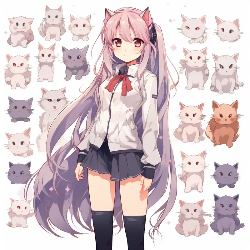 Visual Novel Character Sprites Midjourney Prompt | PromptBase