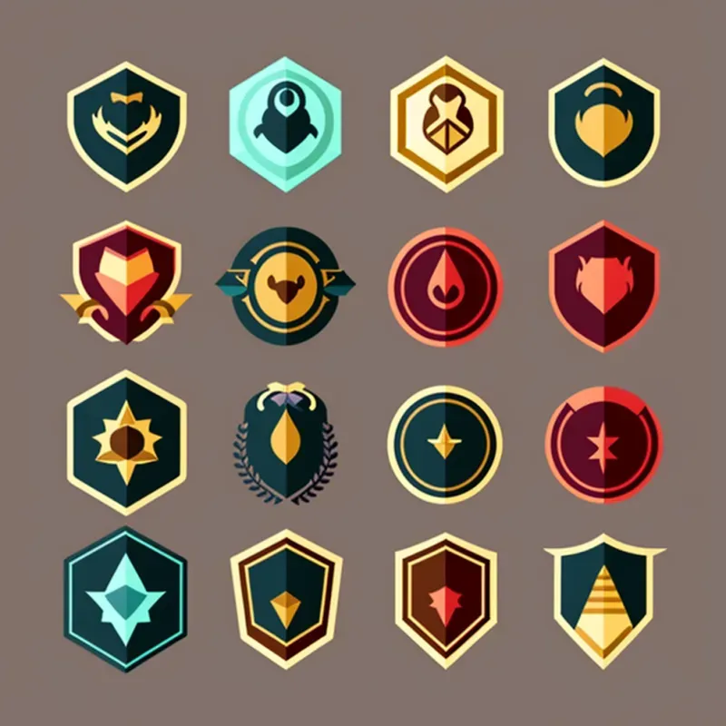 Beautiful Game Achievement Badge Sets Midjourney Prompt | PromptBase