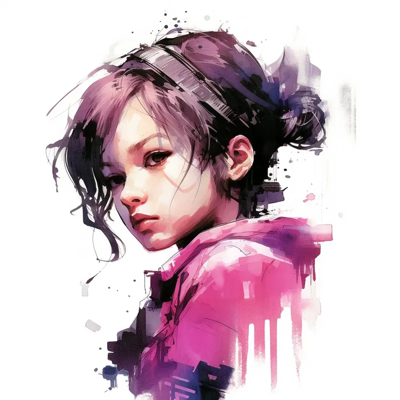 Artistic Profile Portrait Illustrations Midjourney Prompt | PromptBase