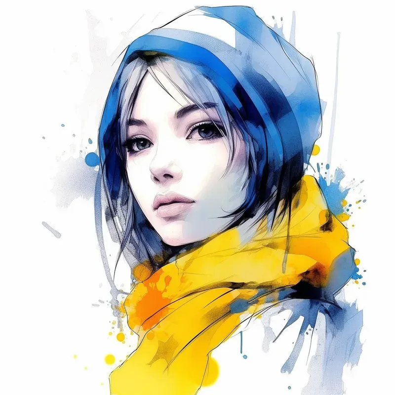 Artistic Profile Portrait Illustrations Midjourney Prompt | PromptBase