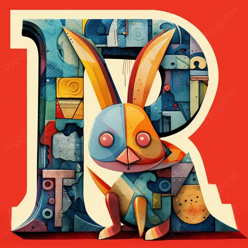 Typography Picasso-esque Glyphs Midjourney Prompt | PromptBase