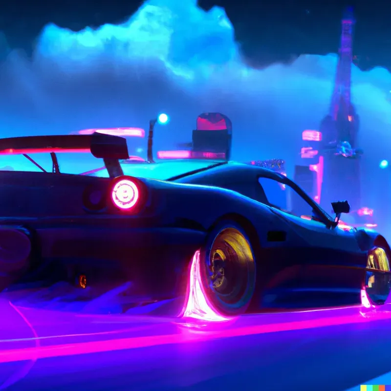 Synthwave Sports Cars DALL·E Prompt | PromptBase