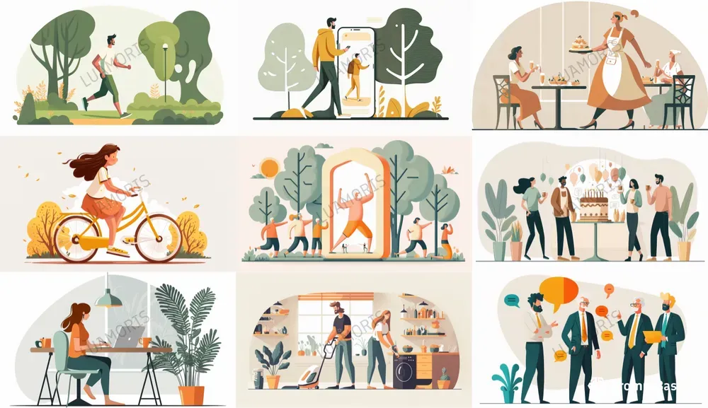 Flat Illustrations Midjourney Prompt | PromptBase