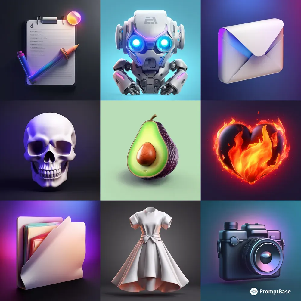 High Resolution Icons And Emojis Midjourney Prompt | PromptBase
