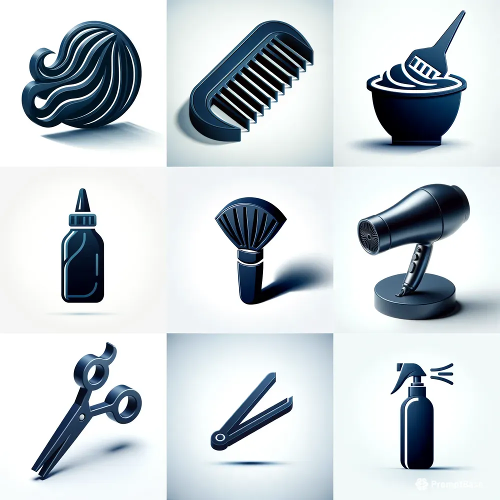 Icons For Beauty Hair Salons DALL·E Prompt | PromptBase
