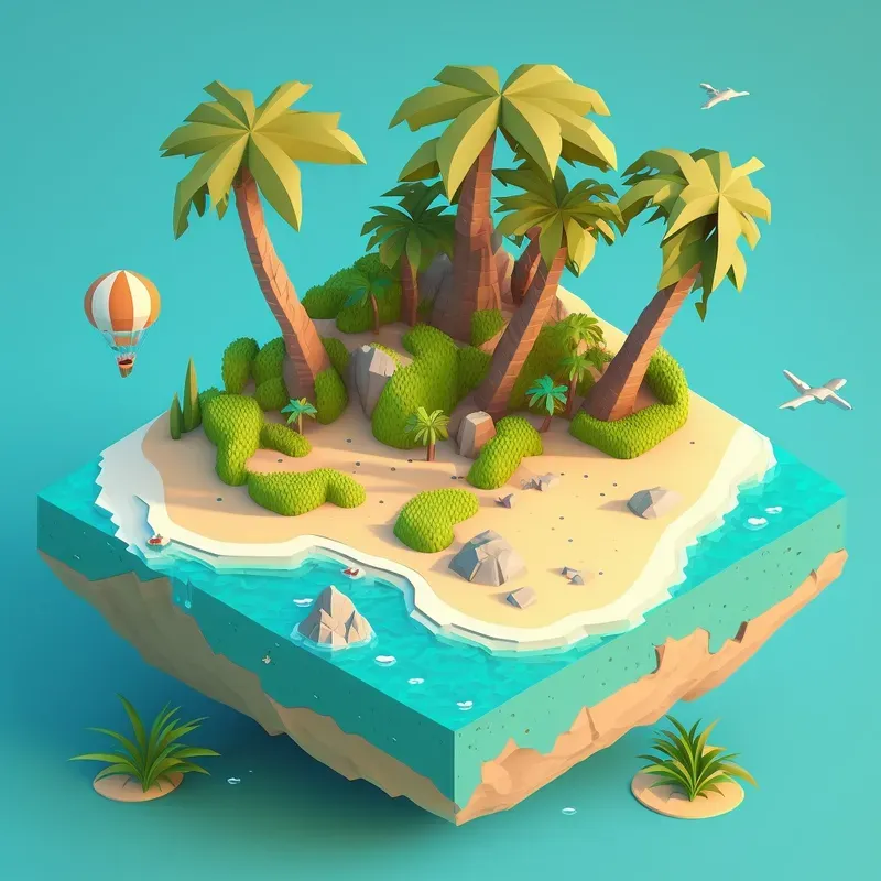 Cute Isometric Islands Midjourney Prompt | PromptBase