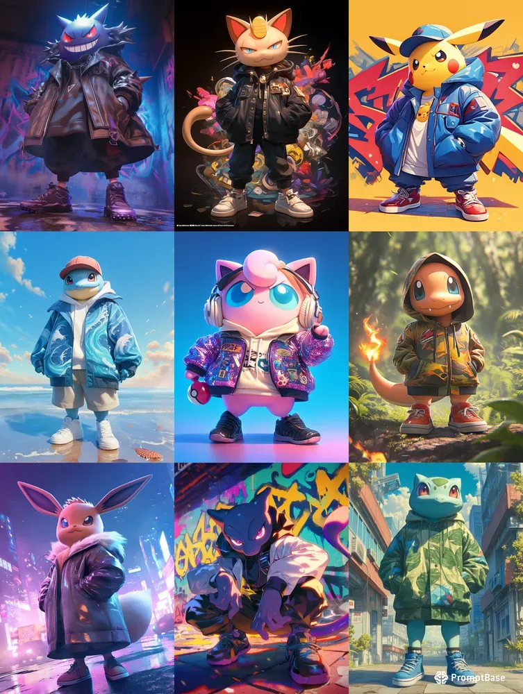 Street Style Pokémon Urban Legends Midjourney Prompt | PromptBase