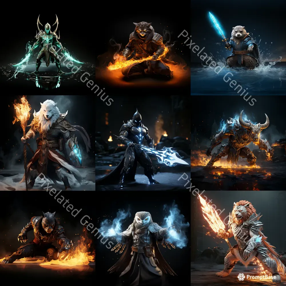 Animal Mortal Kombat Characters Midjourney Prompt | PromptBase