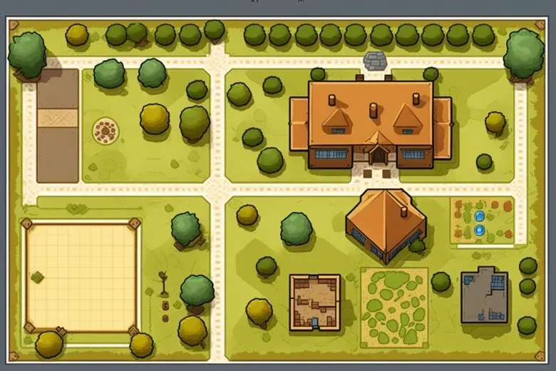 2D Topdown Game Maps Midjourney Prompt | PromptBase