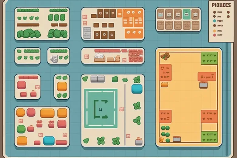 2D Topdown Game Maps Midjourney Prompt | PromptBase