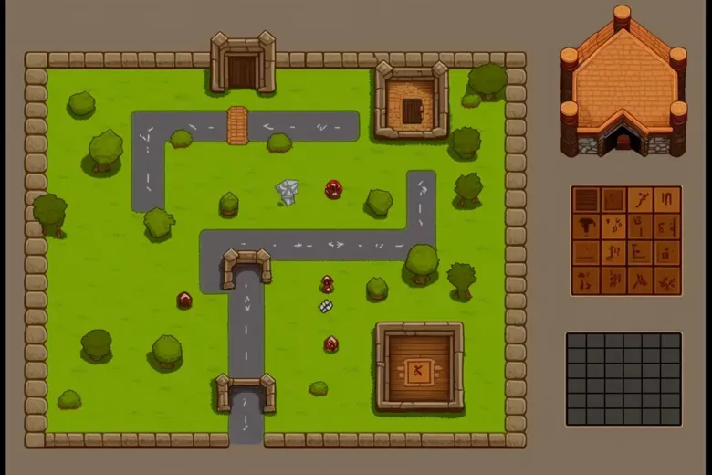 2D Topdown Game Maps Midjourney Prompt | PromptBase