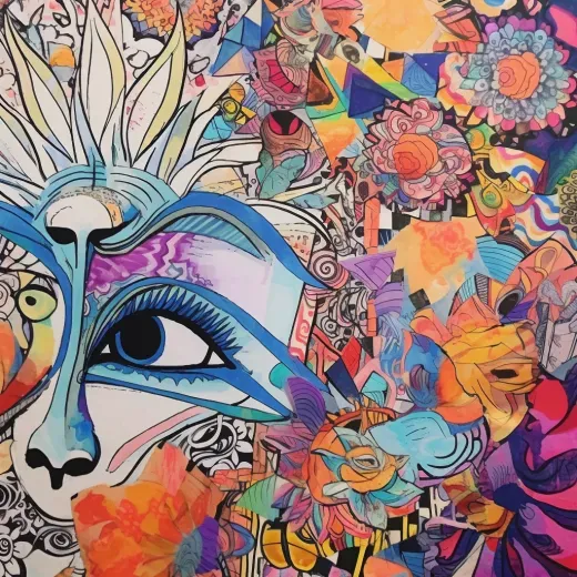 Psychedelic Punk Paintings Midjourney Prompt | PromptBase