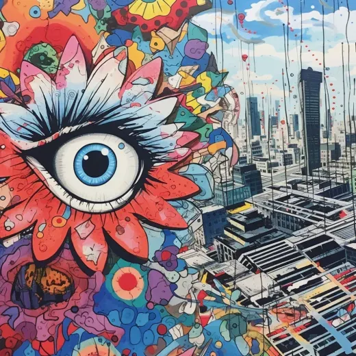 Psychedelic Punk Paintings Midjourney Prompt | PromptBase