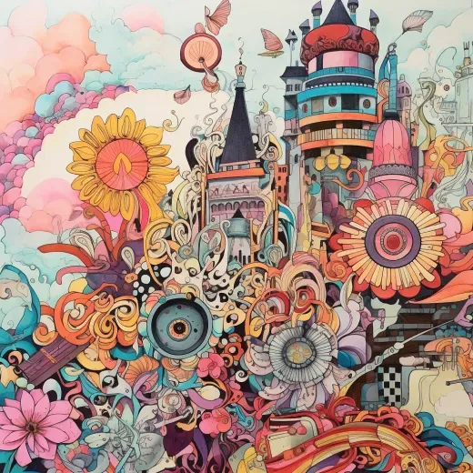 Psychedelic Punk Paintings Midjourney Prompt | PromptBase