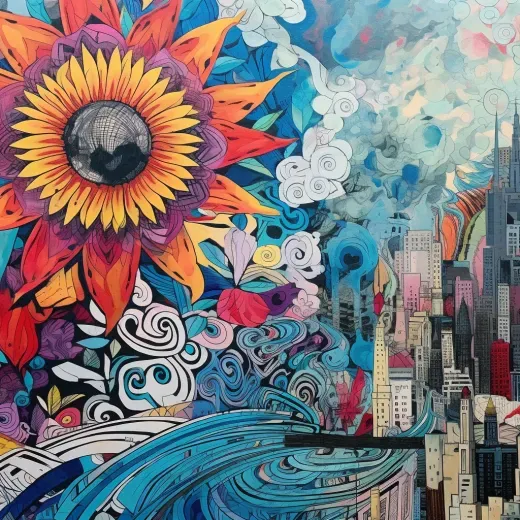 Psychedelic Punk Paintings Midjourney Prompt | PromptBase