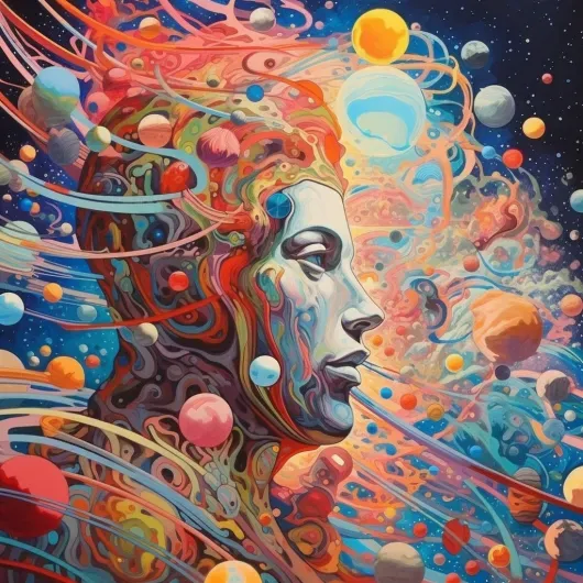 Psychedelic Color Schemes Paintings Midjourney Prompt | PromptBase