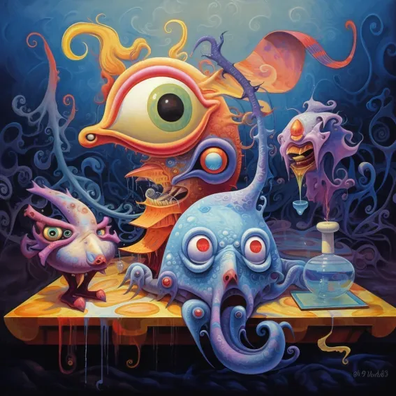 Fantastical Creatures Surrealism Art Midjourney Prompt | PromptBase