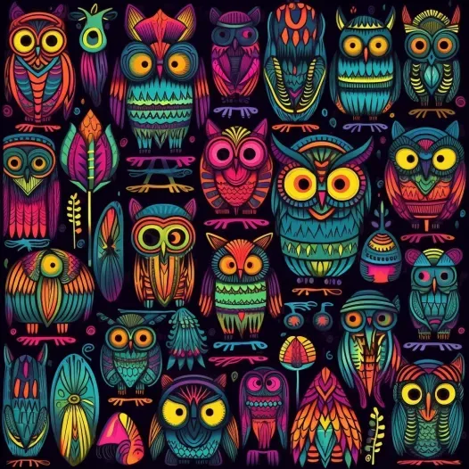 Neon Impressionism Patterns Midjourney Prompt | PromptBase