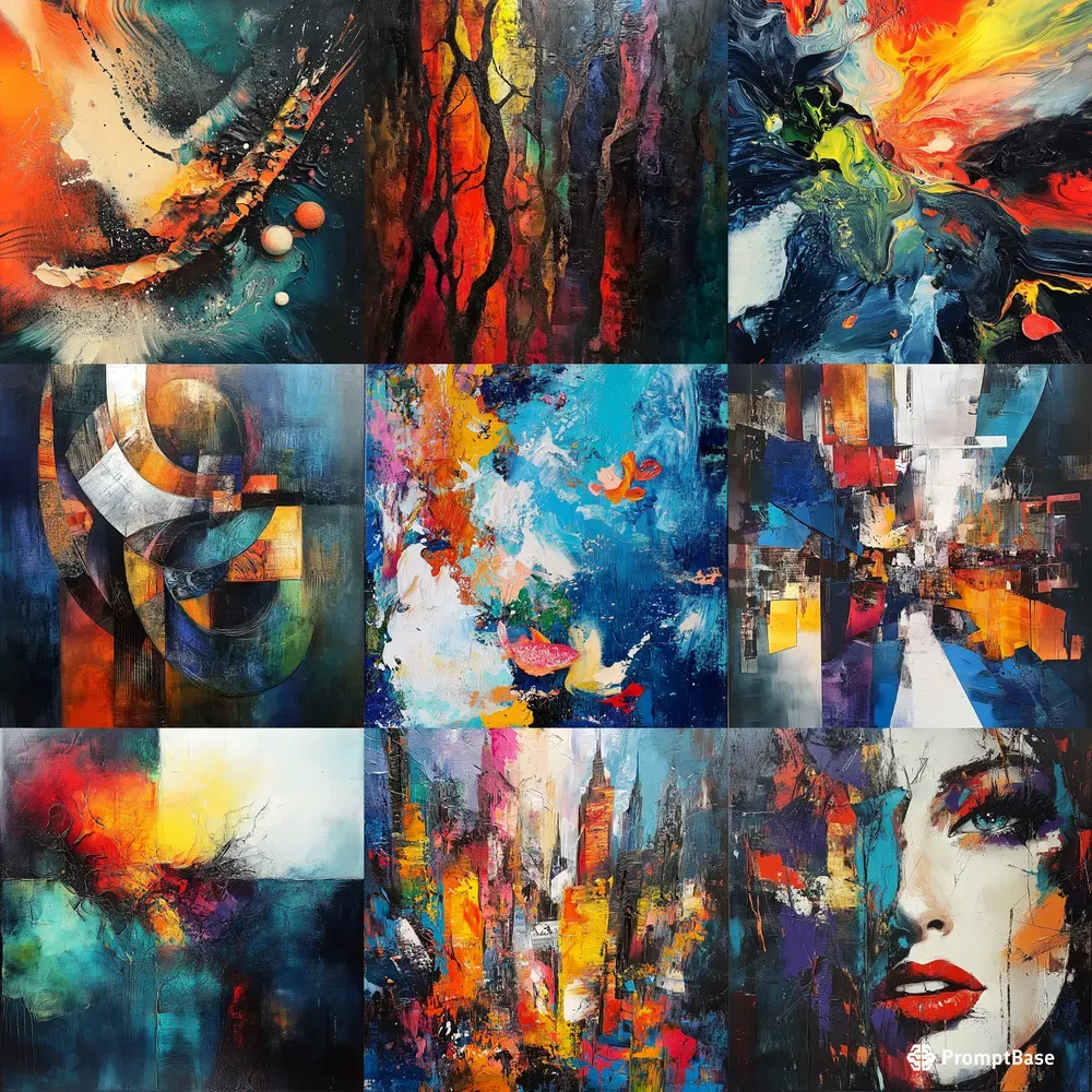 Abstract Expression Art Midjourney Prompt | PromptBase