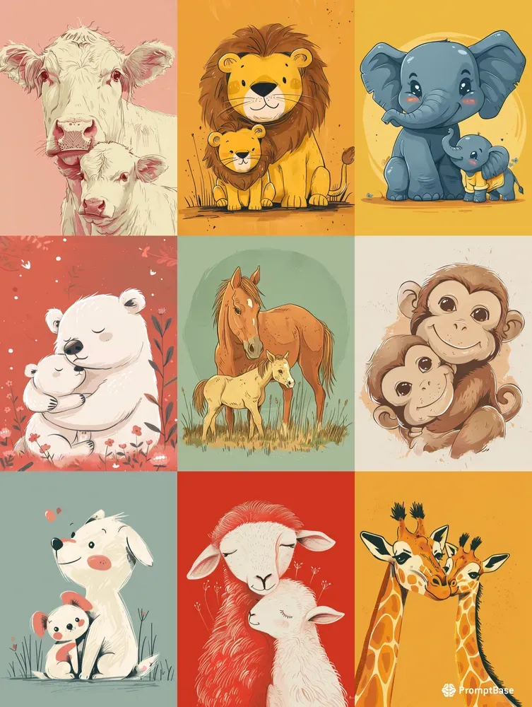 Solid Color Cartoons Midjourney Prompt | PromptBase