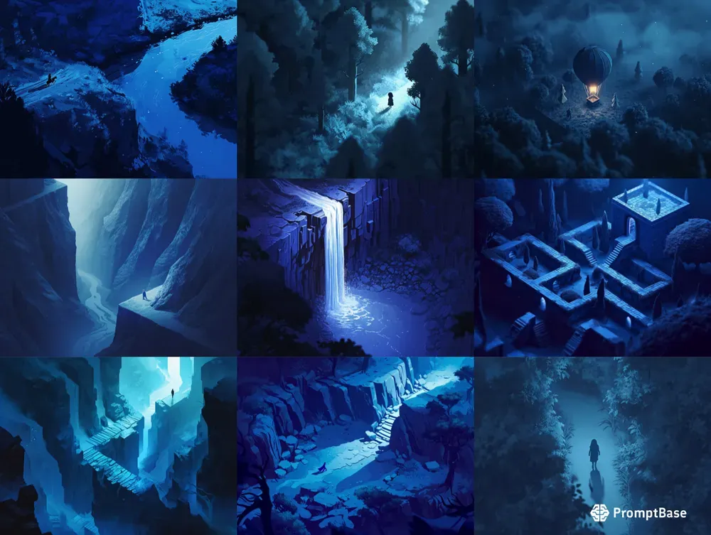 Isometric Wonderlands In Moonlight Midjourney Prompt | PromptBase