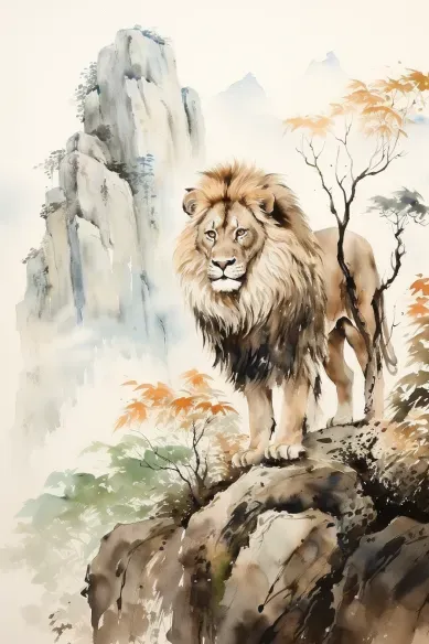 Beautiful Animal Ink Paintings Midjourney Prompt | PromptBase