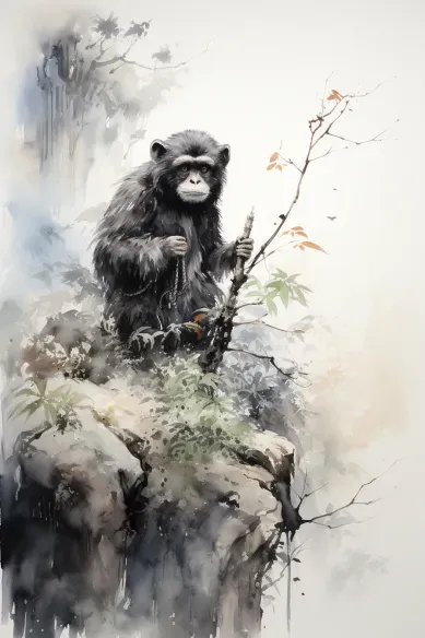 Beautiful Animal Ink Paintings Midjourney Prompt | PromptBase