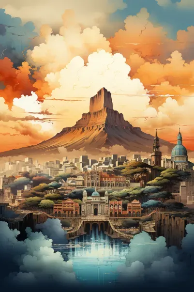 Dramatic City Shots With Landmarks Midjourney Prompt | PromptBase