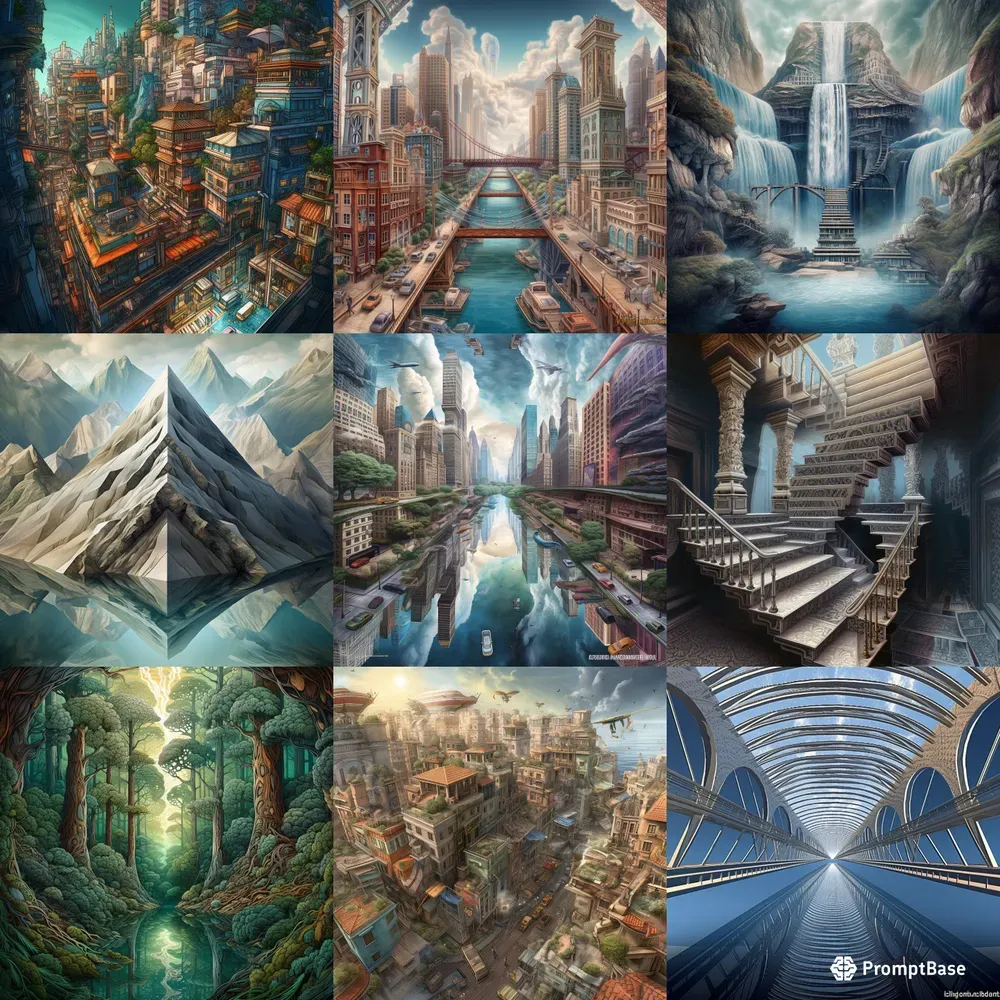 Realism Illusionist Fusion Art Midjourney Prompt | PromptBase