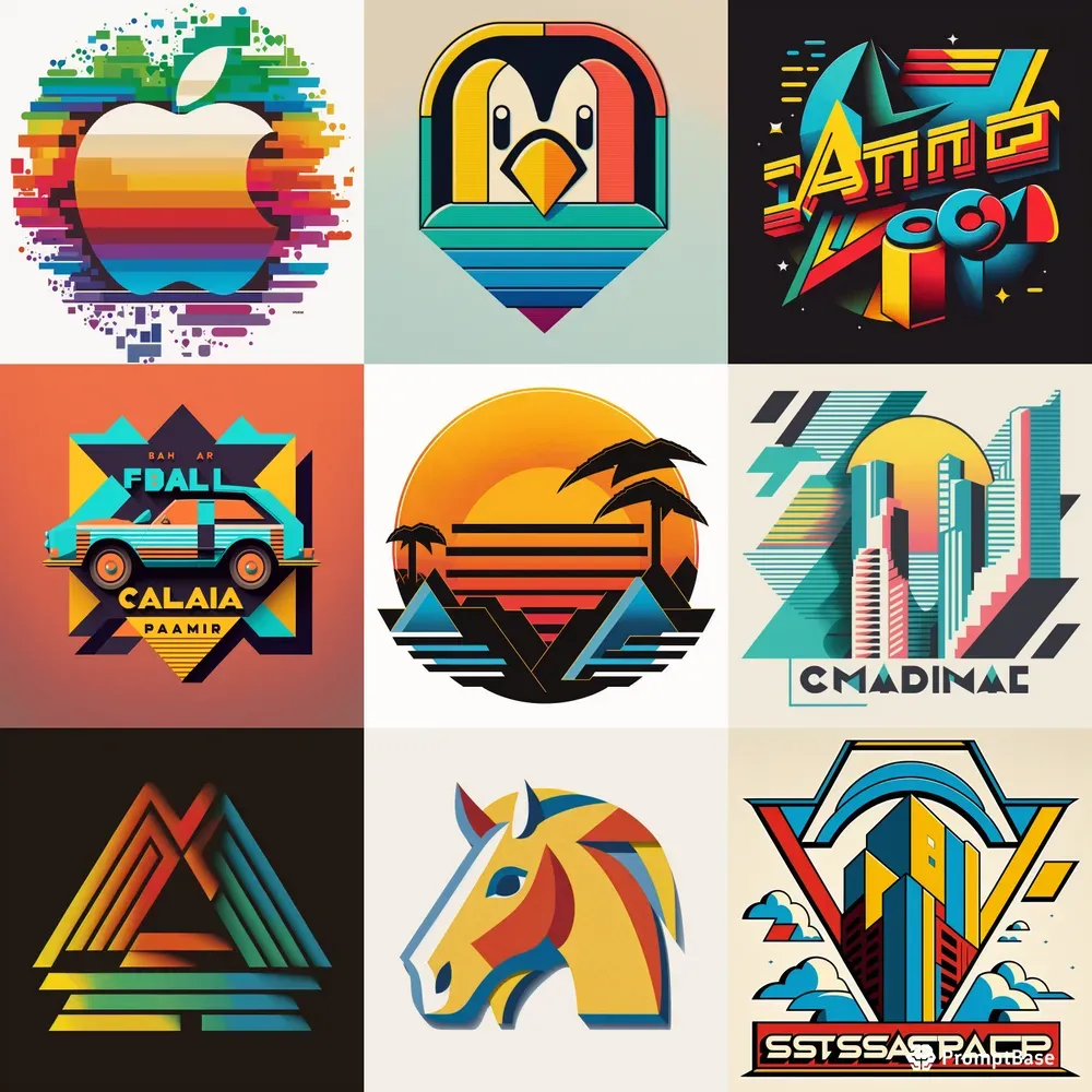 1980s Logos Midjourney Prompt | PromptBase