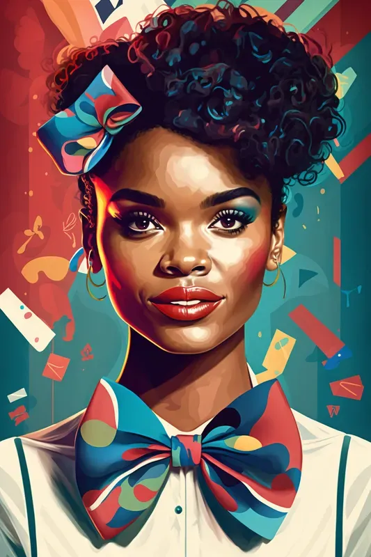 Colorful Vector Poster Portraits Midjourney Prompt | PromptBase