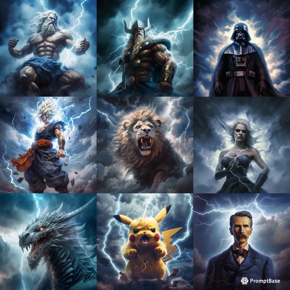 Thunderstorm Portraits Midjourney Prompt | PromptBase