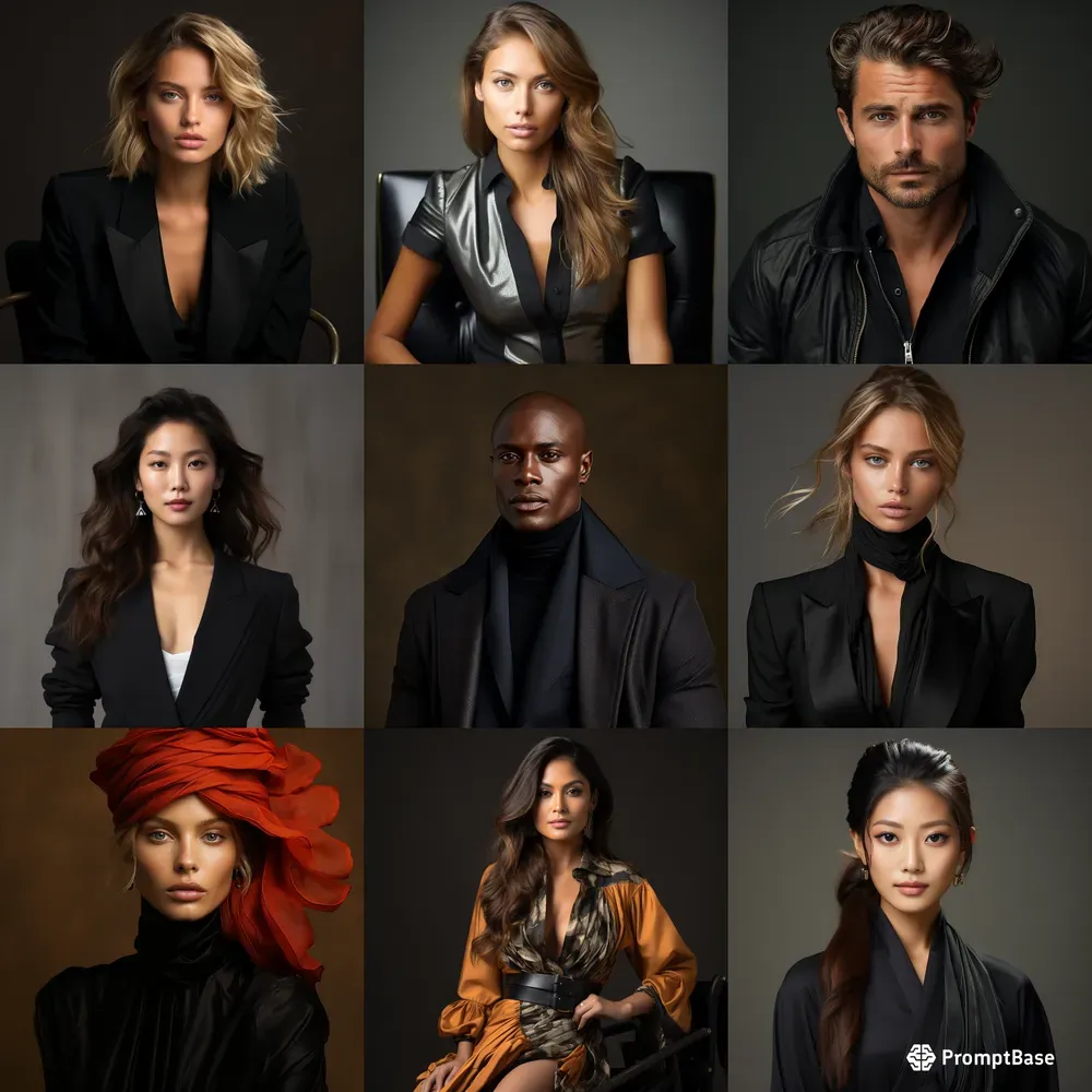 Supermodel Studio Portraits Midjourney Prompt | PromptBase