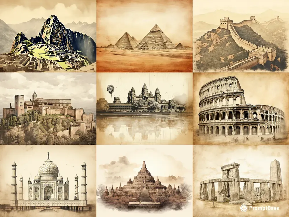 Historical Landscape Paintings Midjourney Prompt | PromptBase